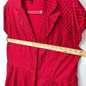 French Atmosphere | Dresses | French Atmosphere Red Polka Dot Button ...